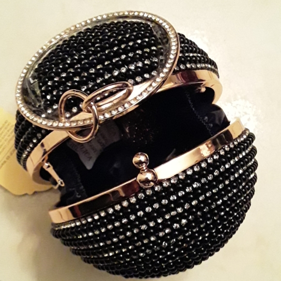 Bags | Round Bling Ball Evening Bag | Poshmark
